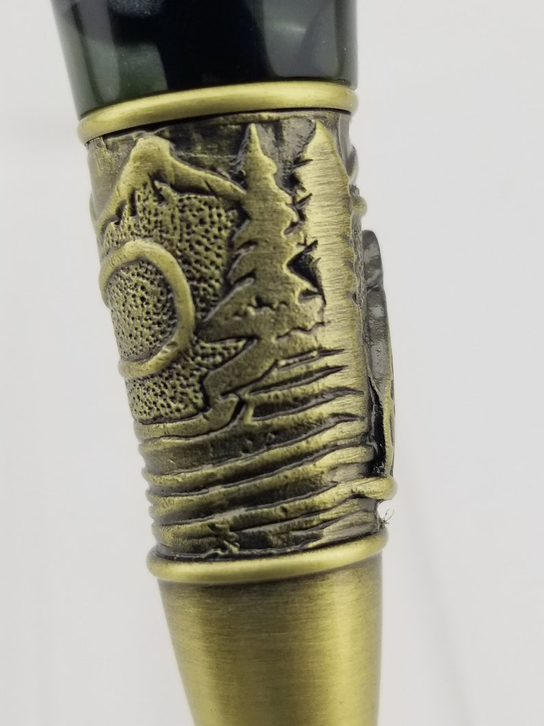 Handmade Black and Green Swamp Fishing Refillable Pen - Etsy