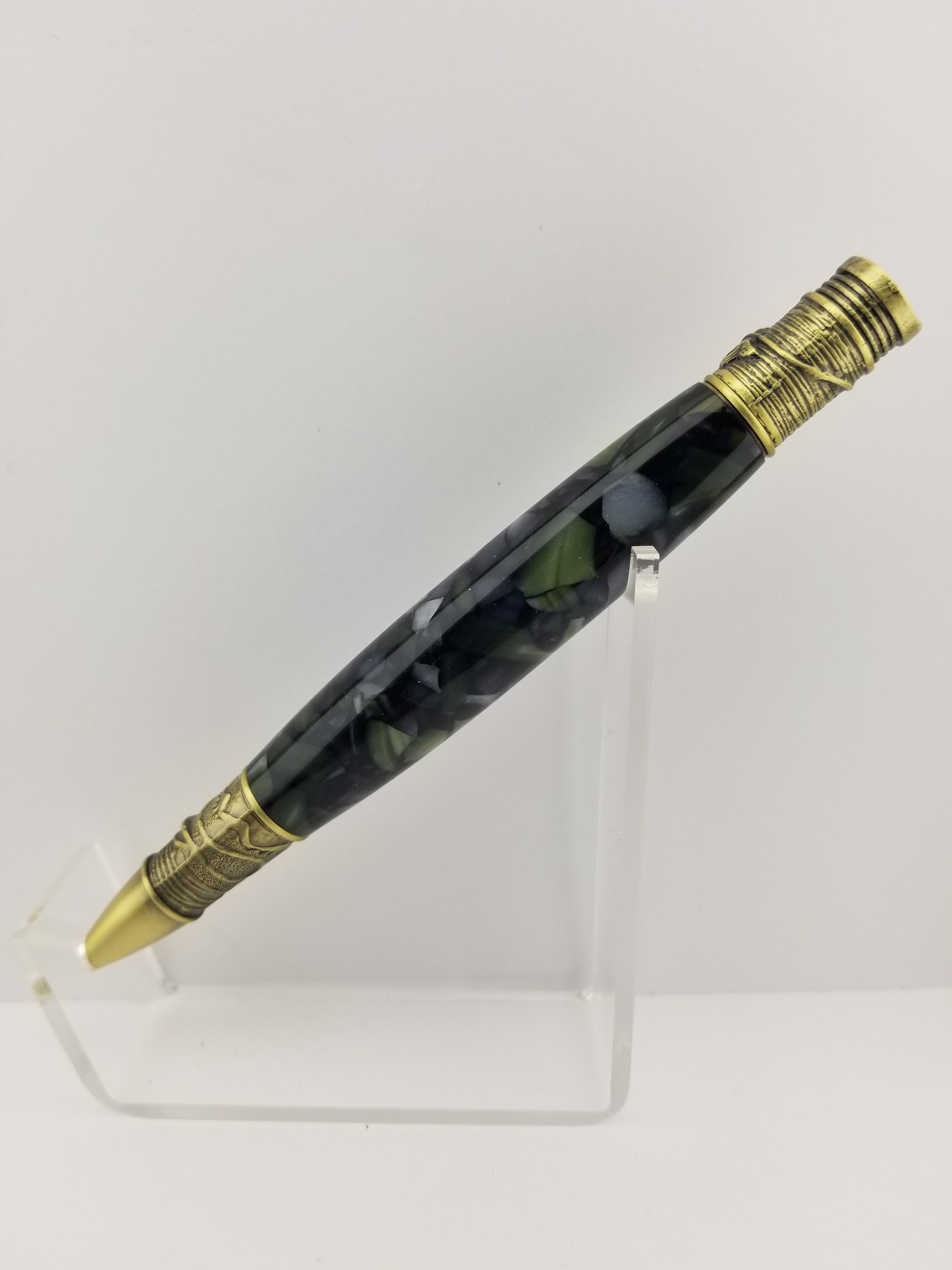 Handmade Black and Green Swamp Fishing Refillable Pen - Etsy