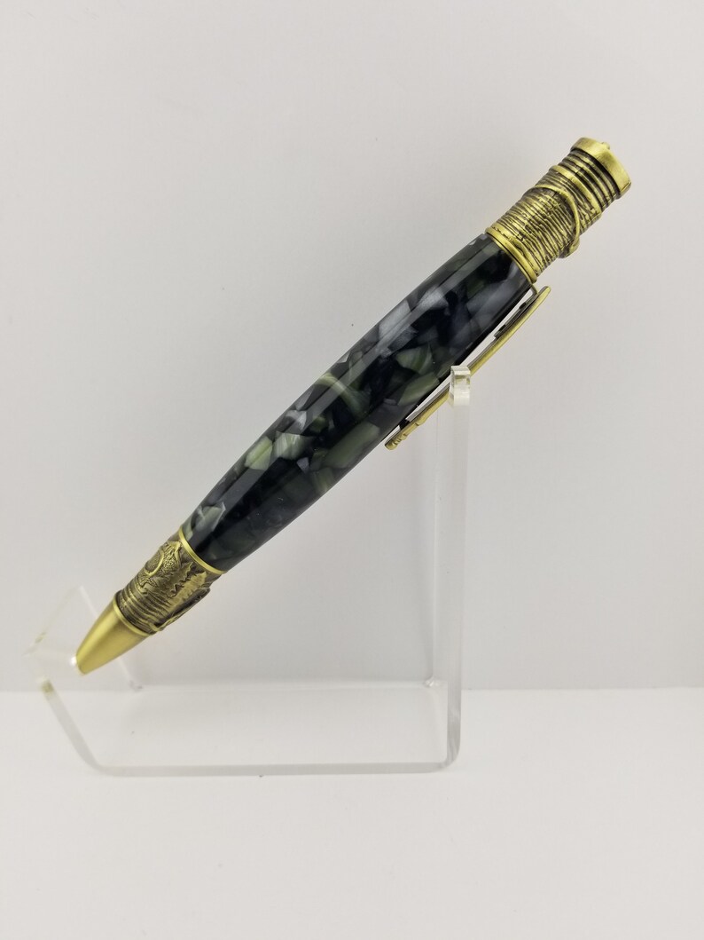 Handmade Black and Green Swamp Fishing Refillable Pen - Etsy