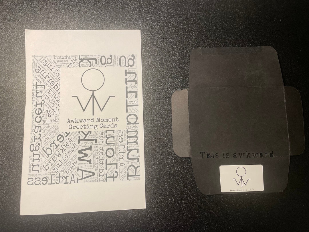 Awkward Moments Greeting Cards- Embrassment - Etsy