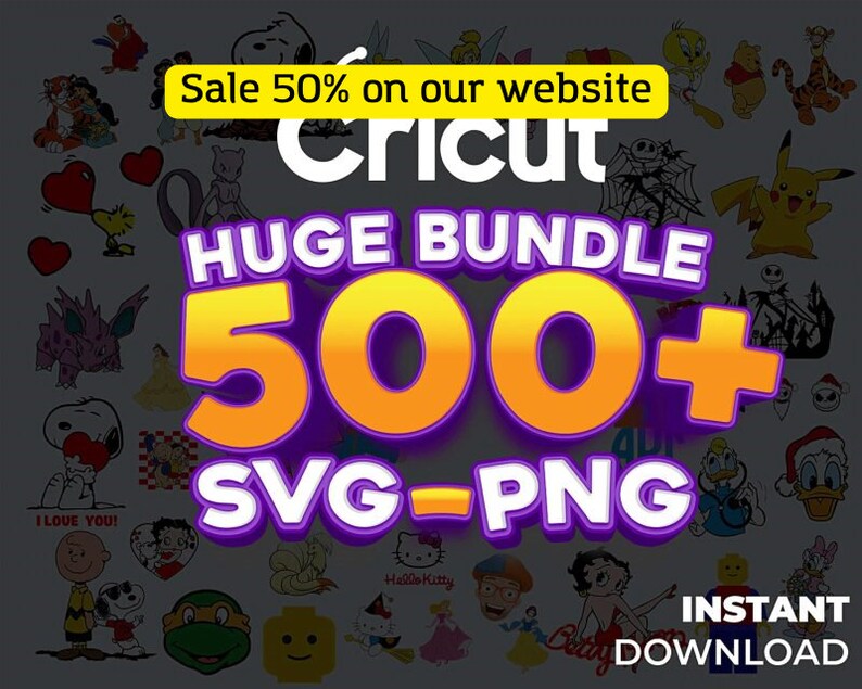 500 Designs Huge SVG Bundle Digital Instant Download Sale - Etsy