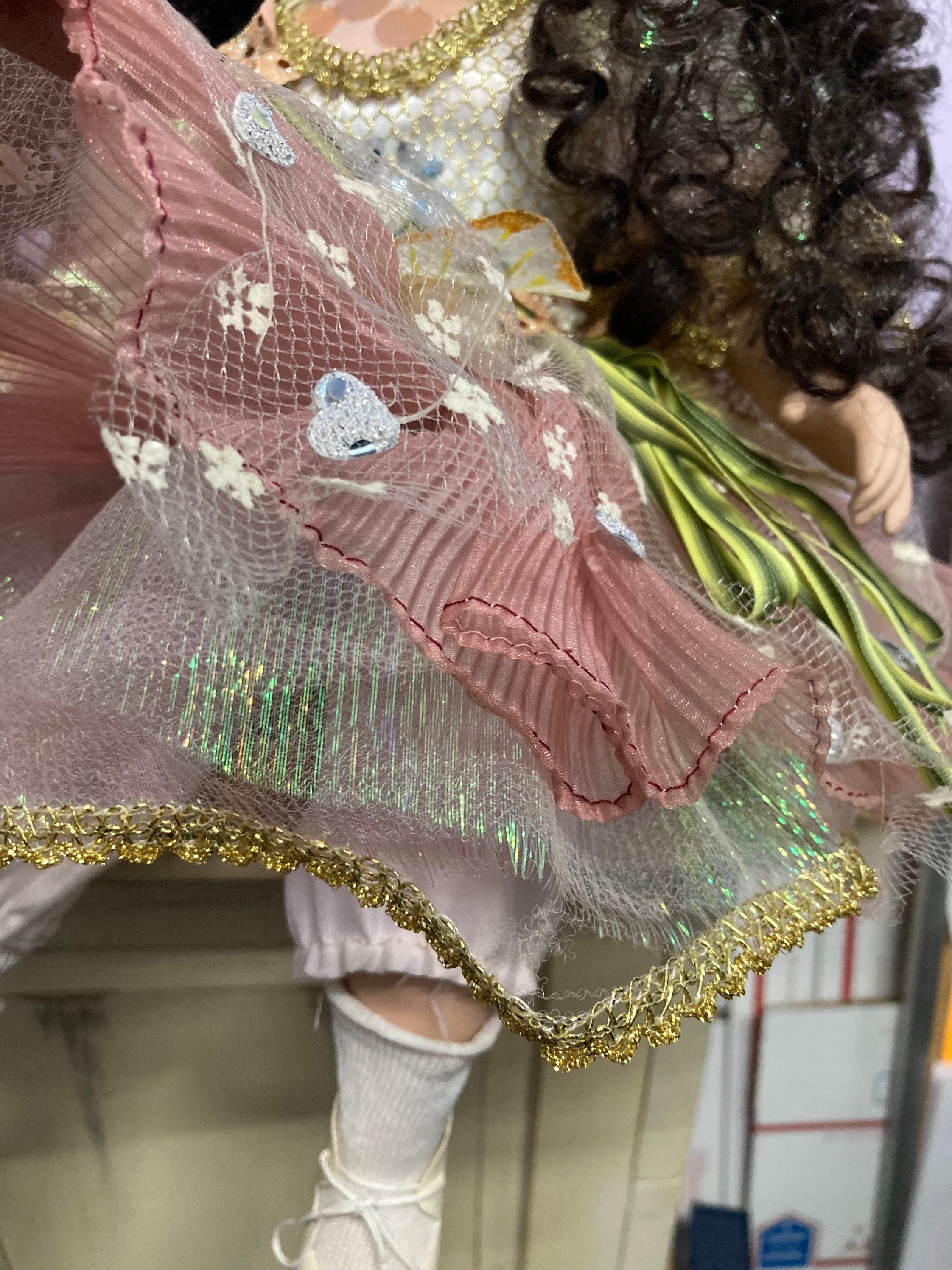 Rare! Porcelain Doll, Goldenvale Collection 1-2000. Long Dark Brown ...