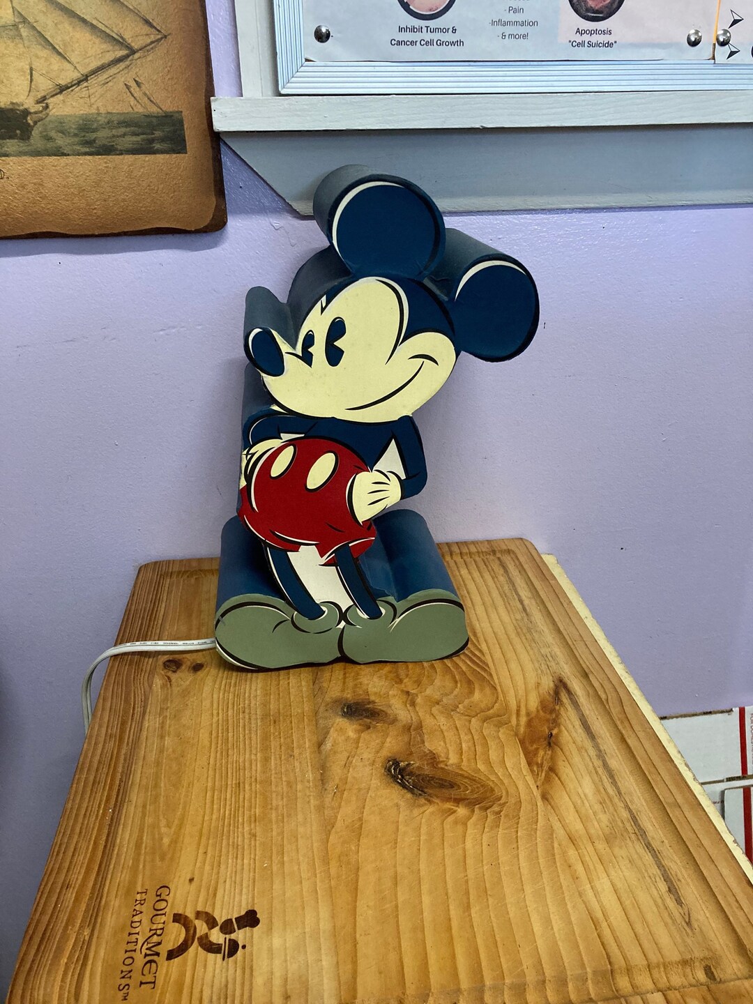 Mickey Mouse Lamp by Disney RARE Vintage - Etsy