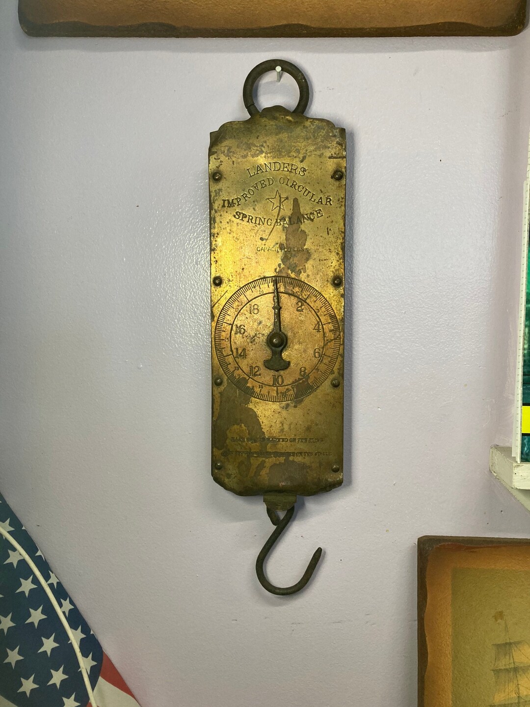 Landers Improved Circular Spring Balance Scale, Brass, to 60lbs - Etsy