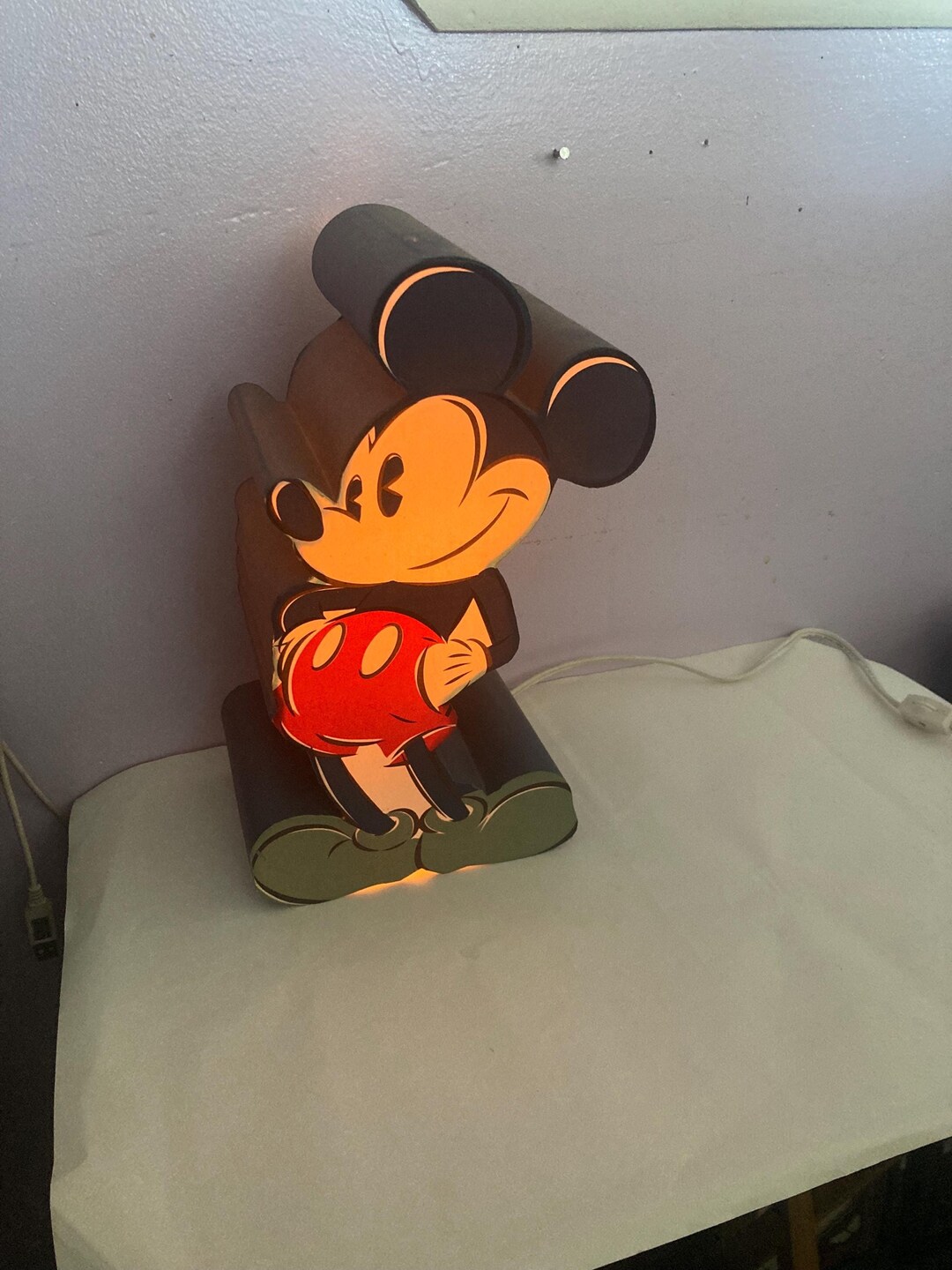 Mickey Mouse Lamp by Disney, RARE Vintage - Etsy