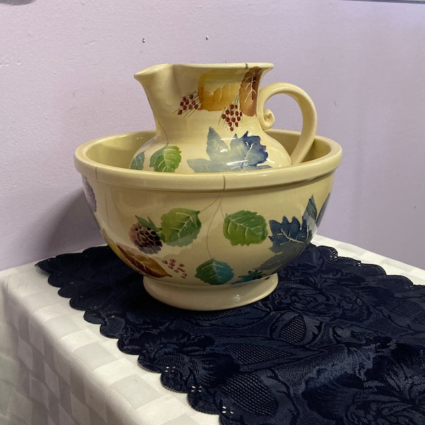 Wash Basin and Pitcher Set - Etsy