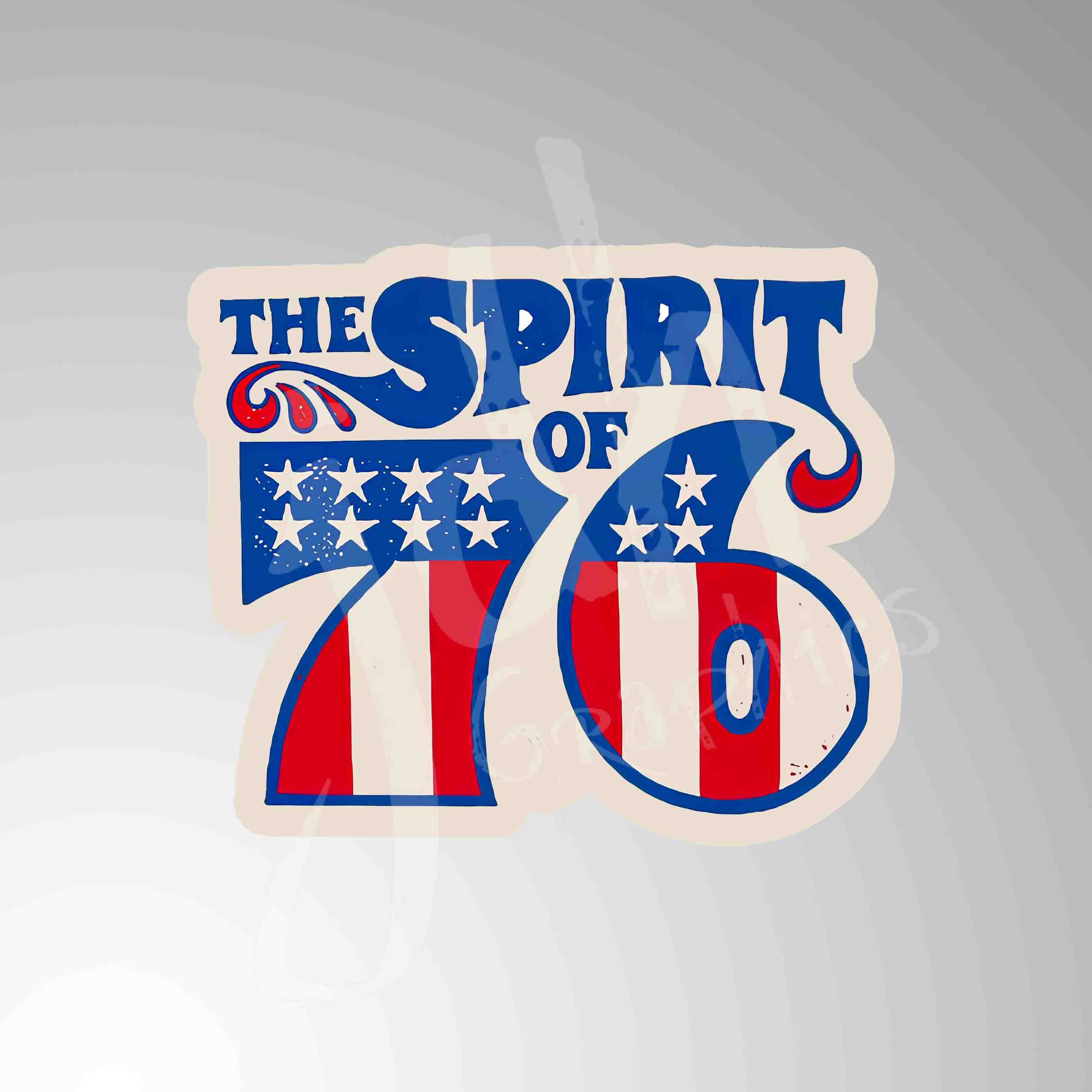 Spirit of 76 Vintage Style Vinyl Decal Sticker Hot Rod Rat Rod ...