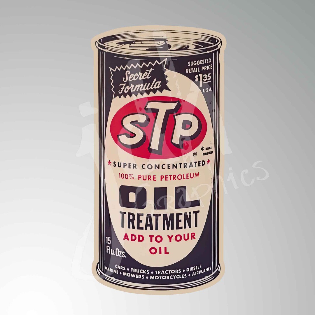 Oil Vintage Style Vinyl Decal Sticker Hot Rod Rat Rod Motorcycle Fink ...