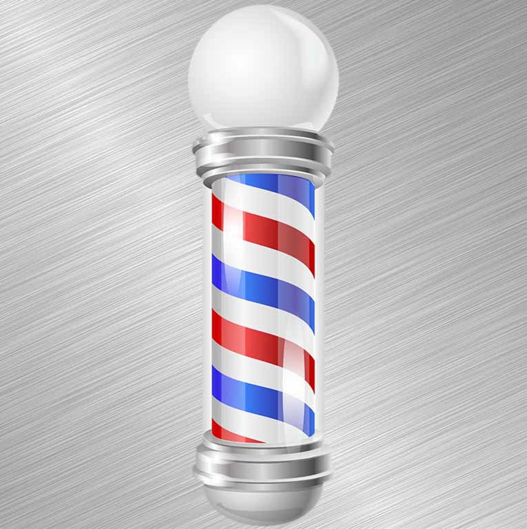 Barber Shop Pole Vinyl Decal Sticker Business Hair Stylist Dresser ...