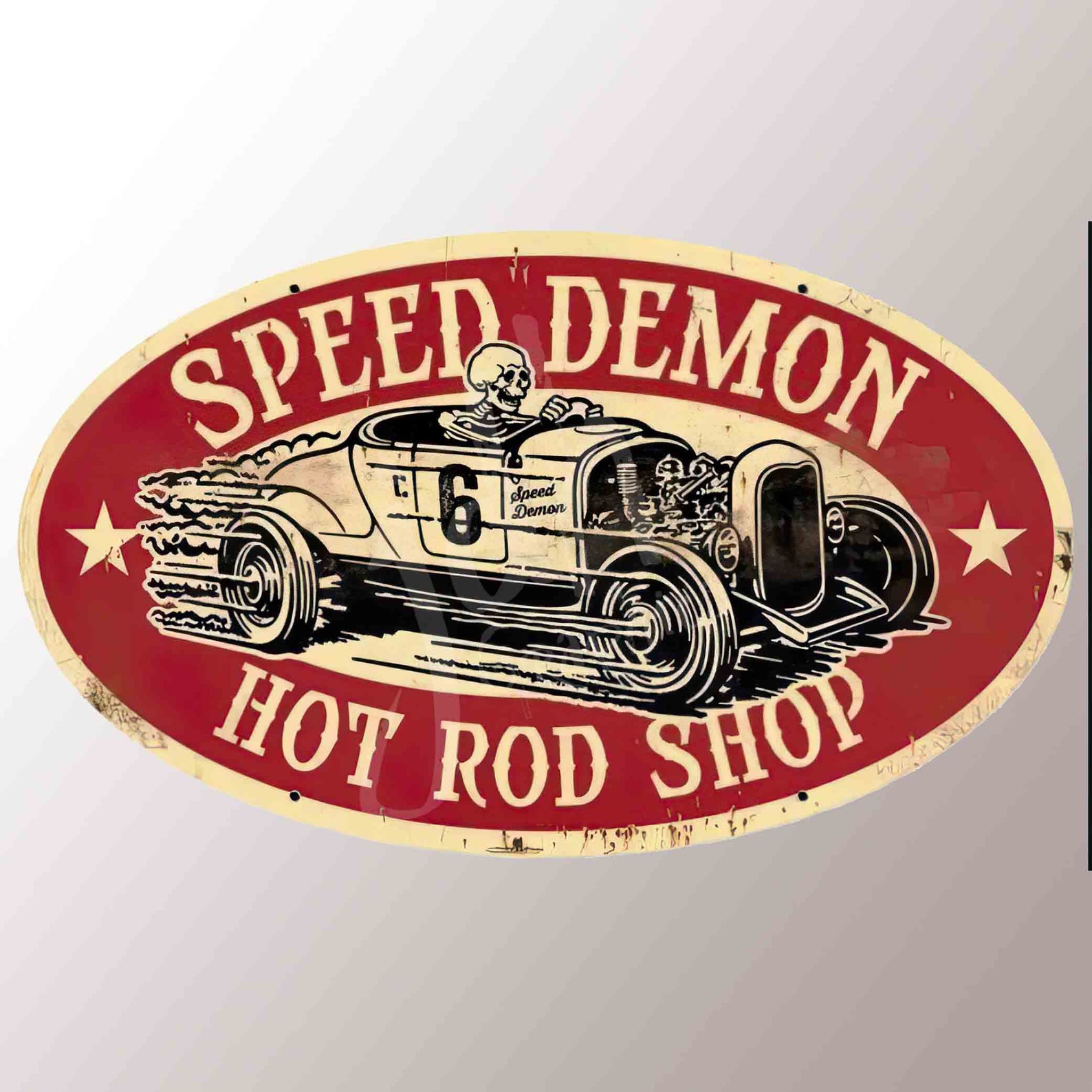 Speed Demon Vintage Style Vinyl Decal Sticker Hot Rod Rat Rod ...