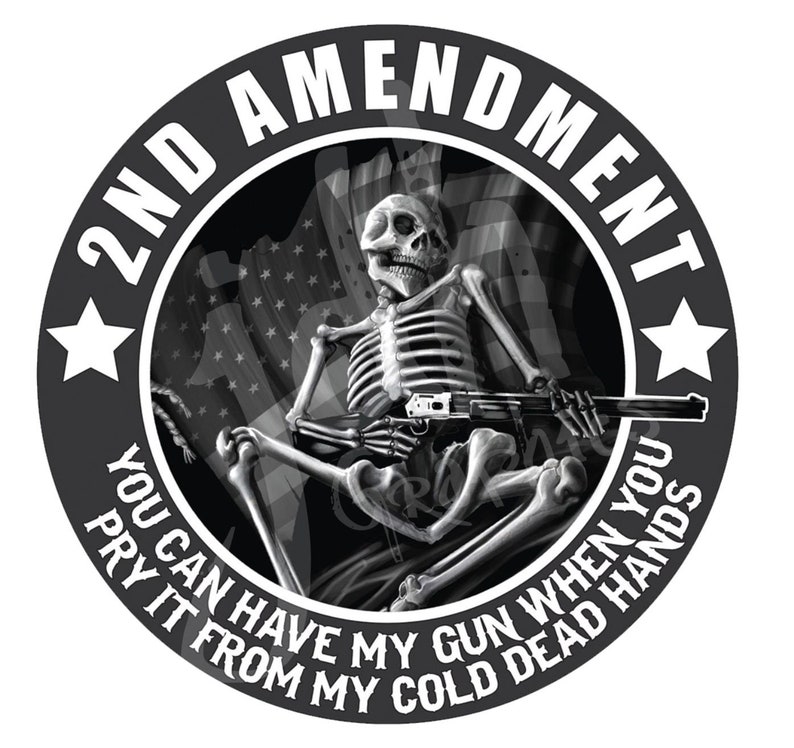 2nd Amendment Skull American Flag Vinyl Decal Sticker Car - Etsy