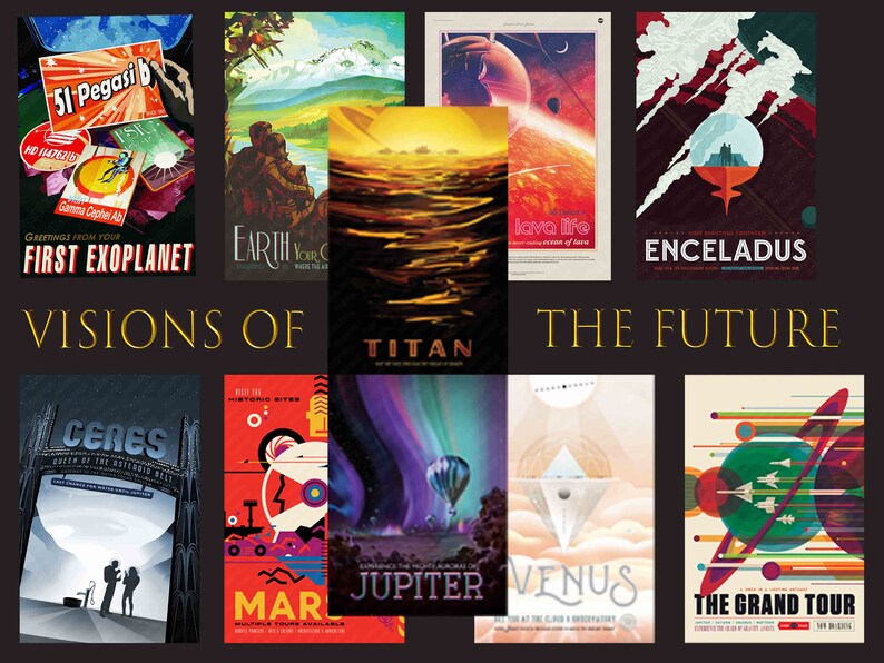 Nasa Poster Visions of the Future Series Complete Collection | Etsy