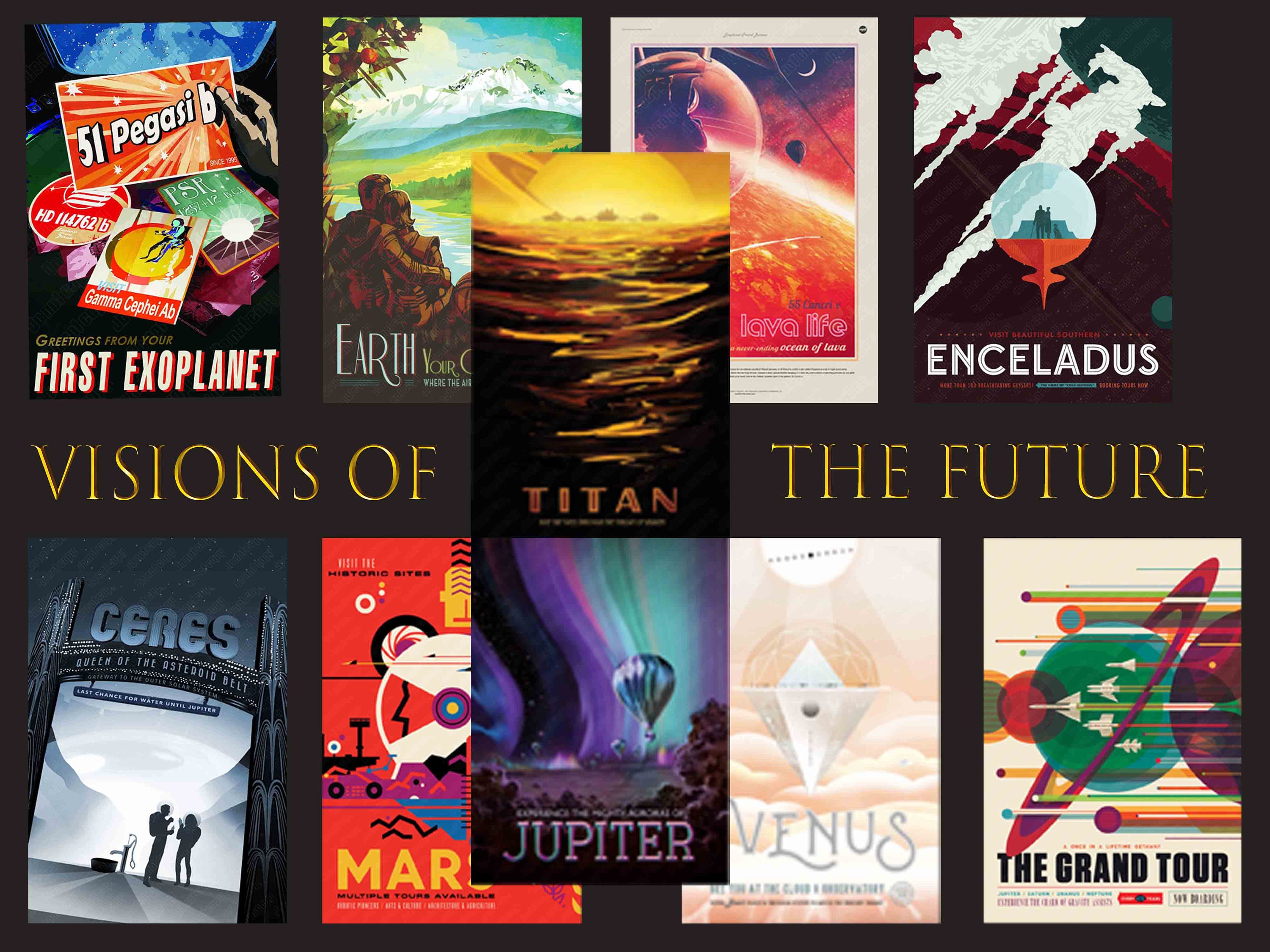 Nasa Poster Visions of the Future Series Complete Collection | Etsy