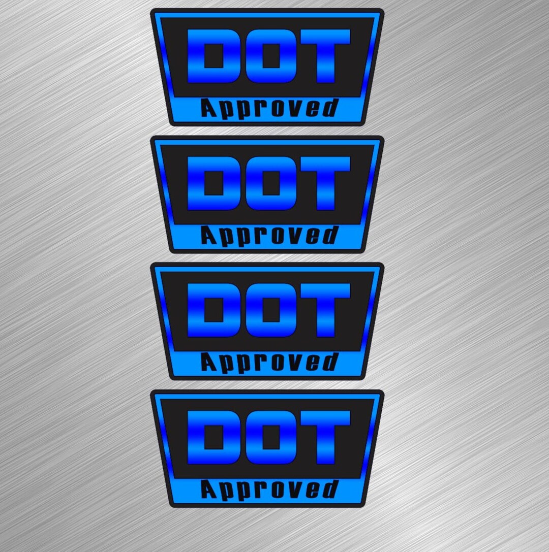 DOT Approved Blue Motorcycle Helmet Sticker Decal Custom Helmet ...
