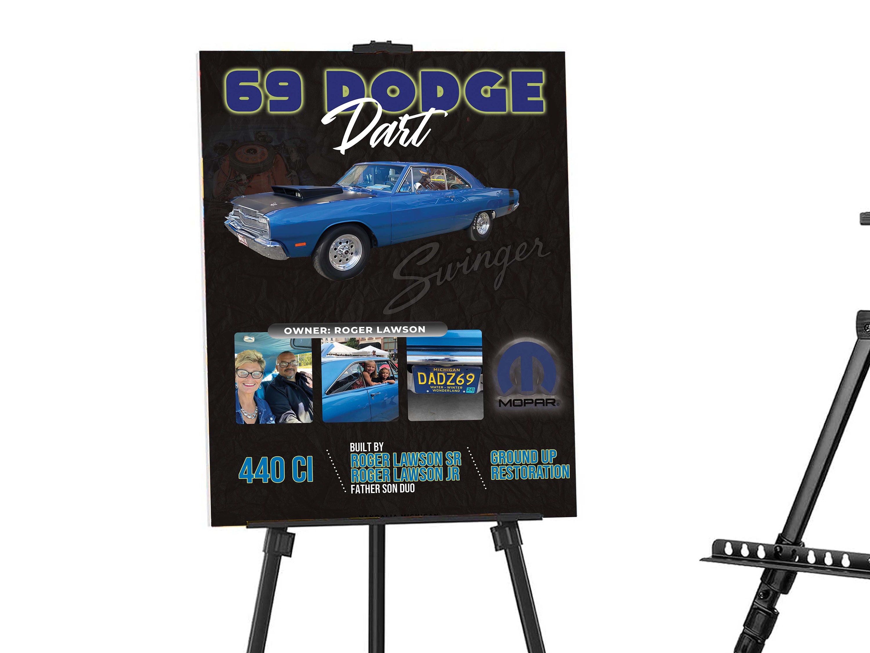 Custom Car Show Display Sign Board - Personalized Plaque for Car ...