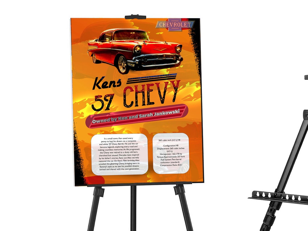 Custom Car Show Display Sign Board - Personalized Plaque for Car ...
