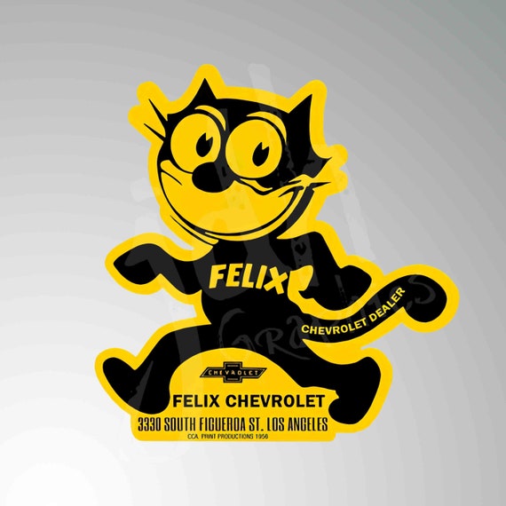 Felix Cat Hot Rod Oil Fuel Vintage Style Vinyl Decal Sticker | Etsy
