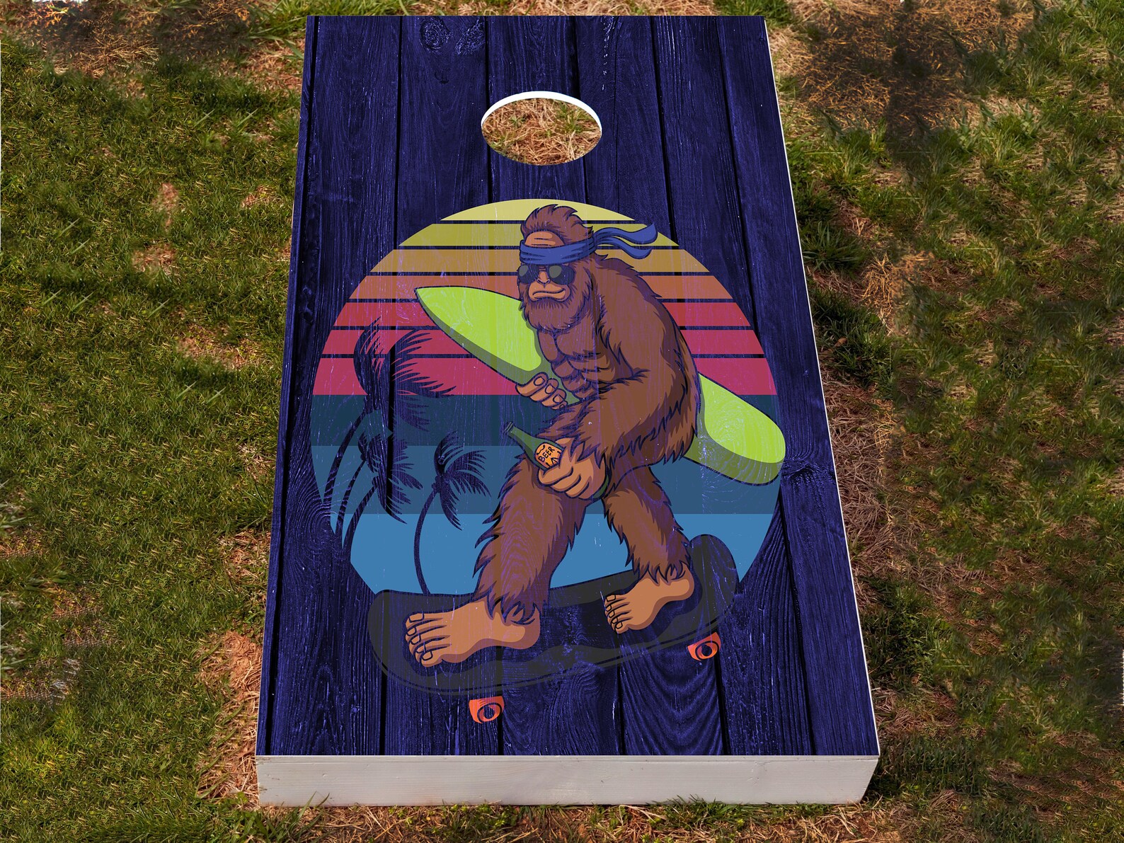 Big Foot Sasquatch Funny Cornhole Board Wrap Vinyl Decal Sticker ...