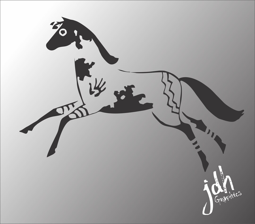 Native American Pony Warrior Vinyl Decal Sticker Car Truck Laptop ...