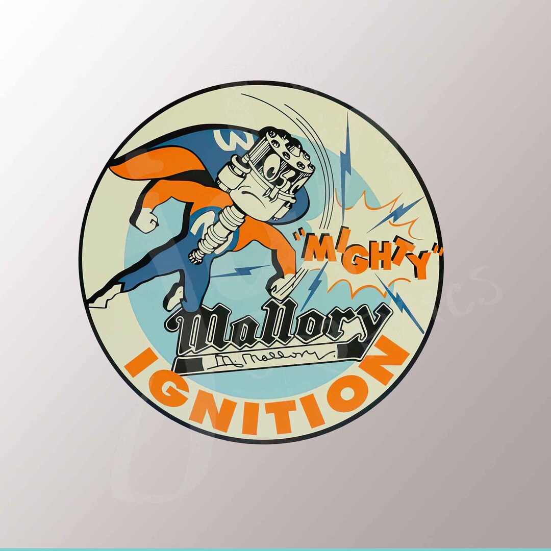 Ignition Vintage Style Vinyl Decal Sticker Hot Rod Rat Rod Motorcycle ...