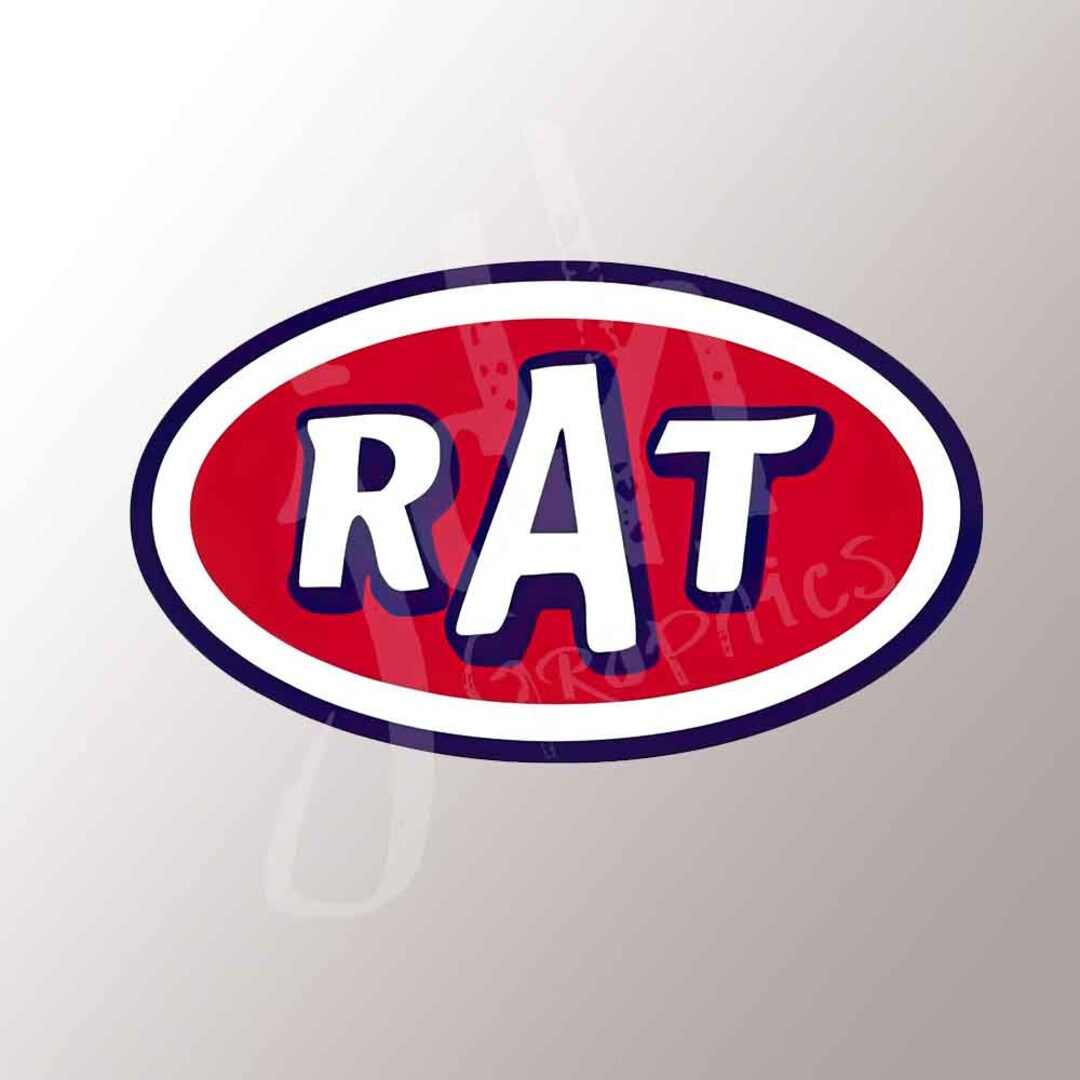 Rat Vintage Style Vinyl Decal Sticker Hot Rod Rat Rod Motorcycle Fink ...