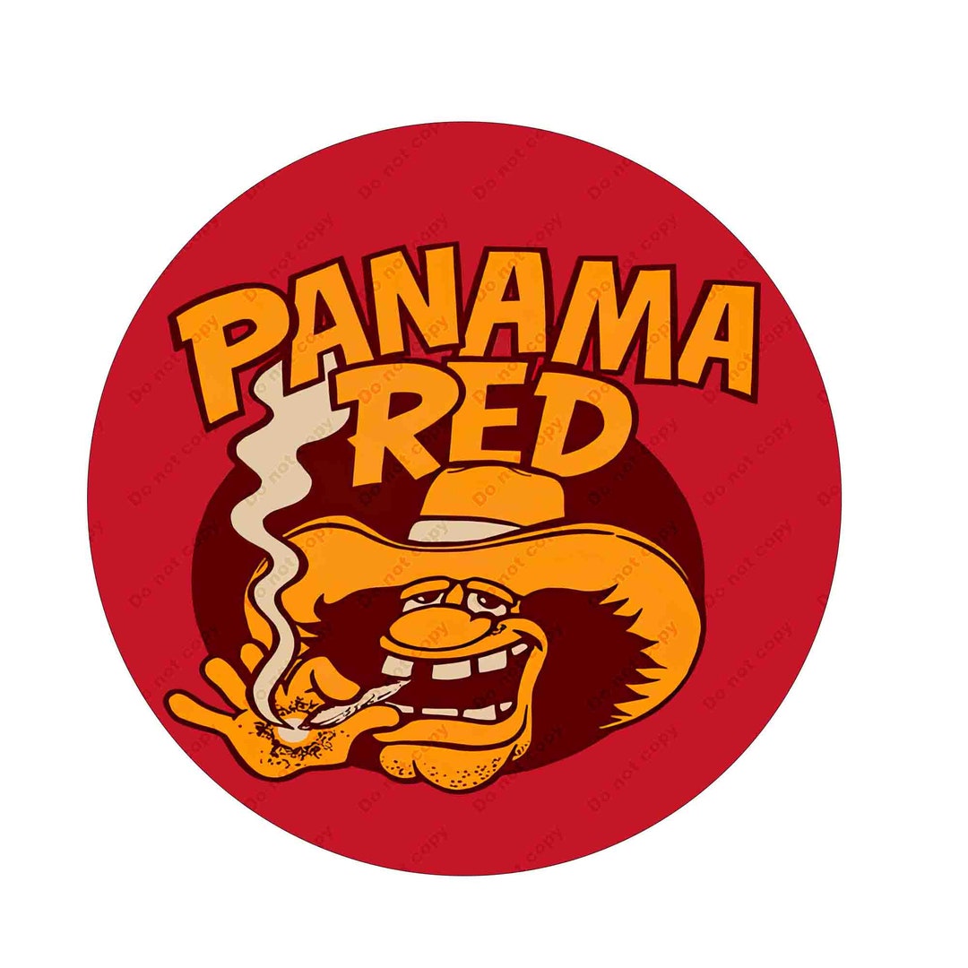 Panama Red Vintage Style Vinyl Decal Sticker Hot Rod Rat Rod Motorcycle ...