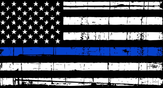 Police Thin Blue Line American Flag Vinyl Decal Sticker Car - Etsy