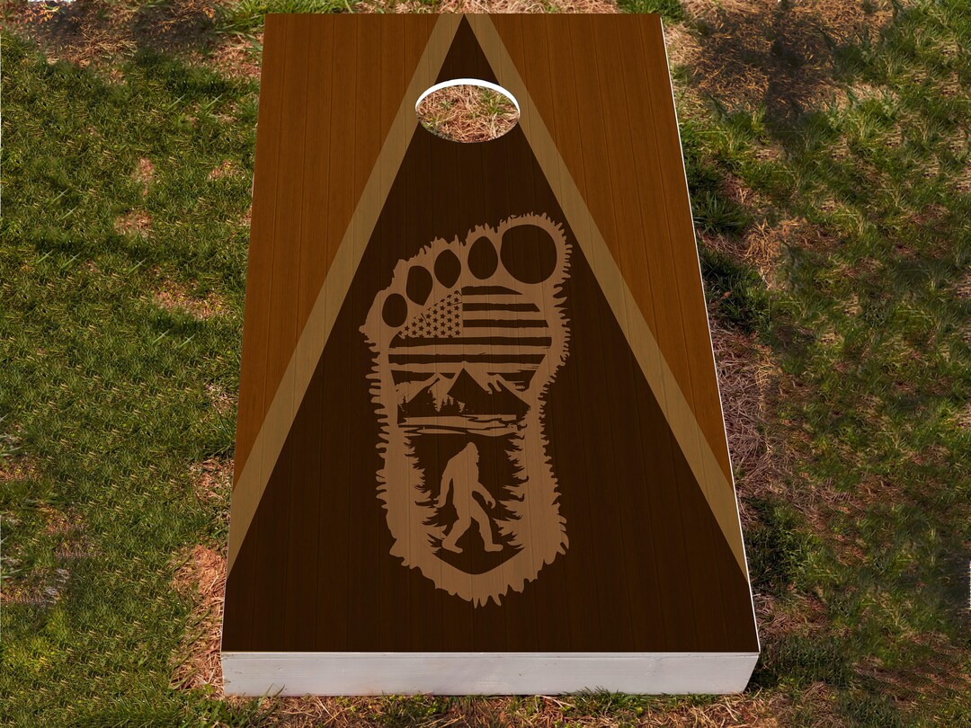 Big Foot Sasquatch Funny Cornhole Board Wrap Vinyl Decal Sticker ...