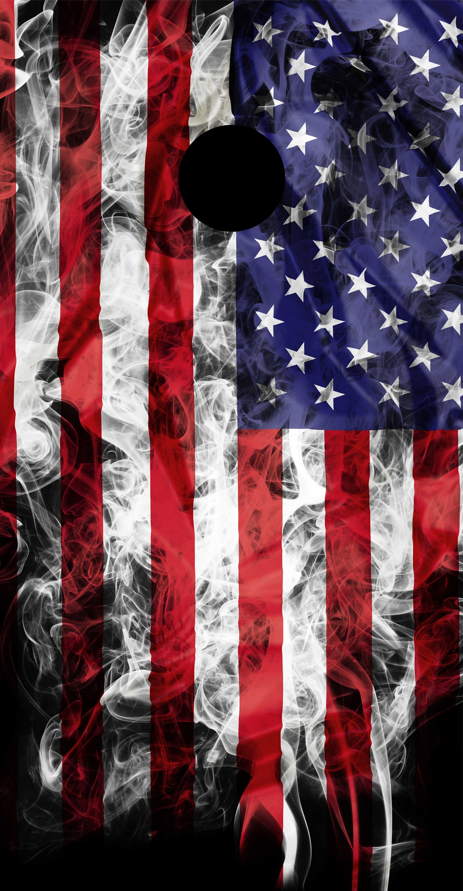 Smoke Flag Cornhole Board Wrap Vinyl Decal Sticker Patriotic USA ...