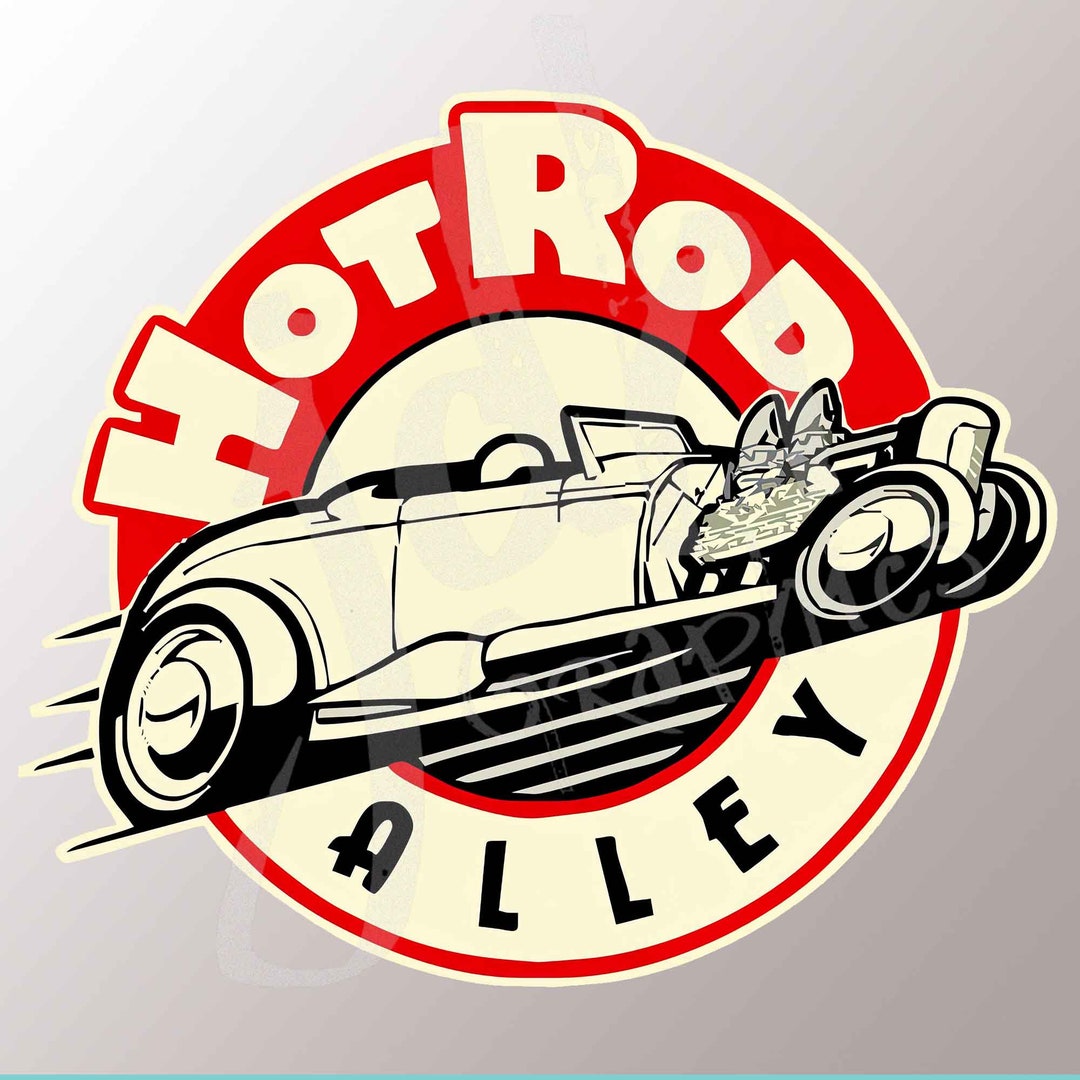 Rat Vintage Style Vinyl Decal Sticker Hot Rod Alley Rat Rod Motorcycle ...