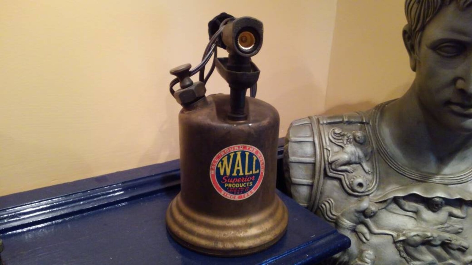 Antique Torch Accent Lamp - Etsy