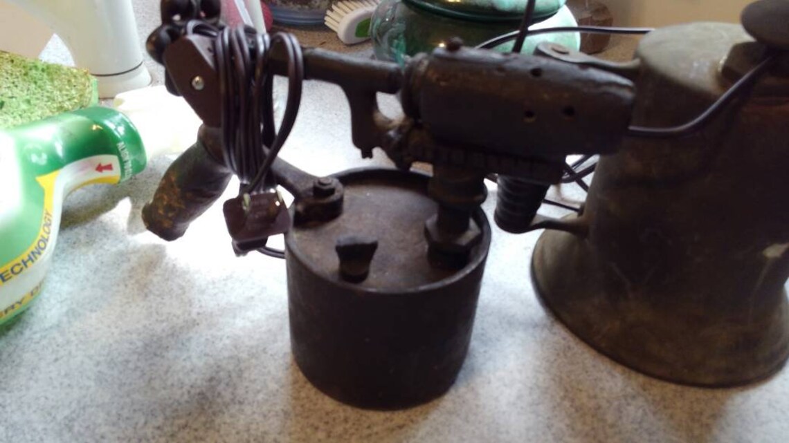 Antique Torch Accent Lamp - Etsy