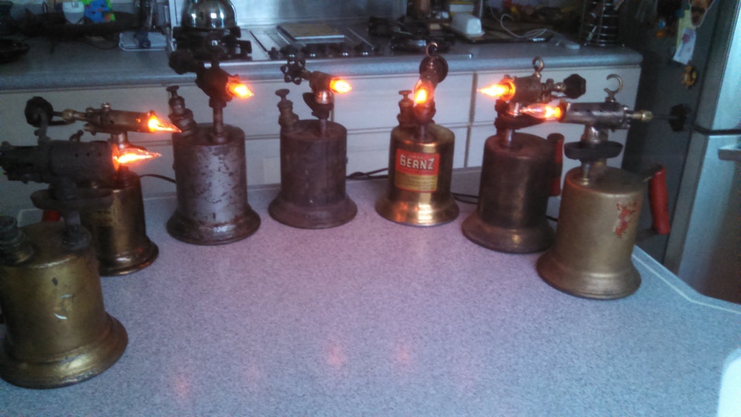 Antique Torch Accent Lamp - Etsy