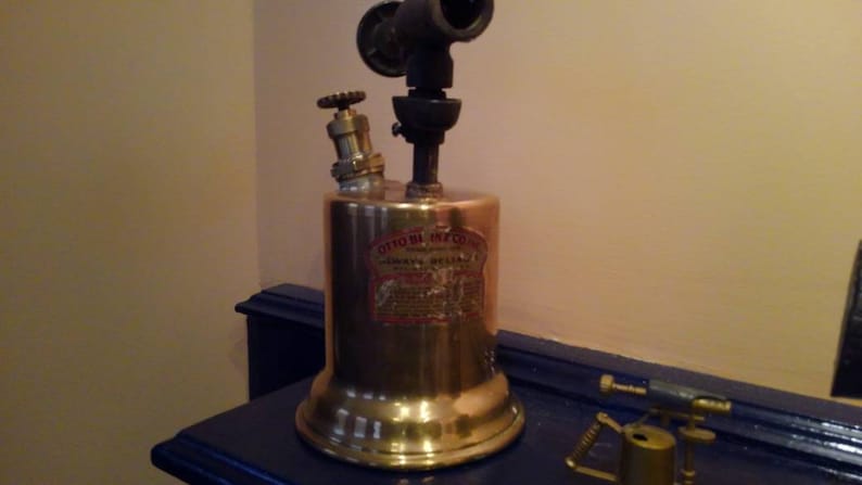 Antique Torch Accent Lamp - Etsy