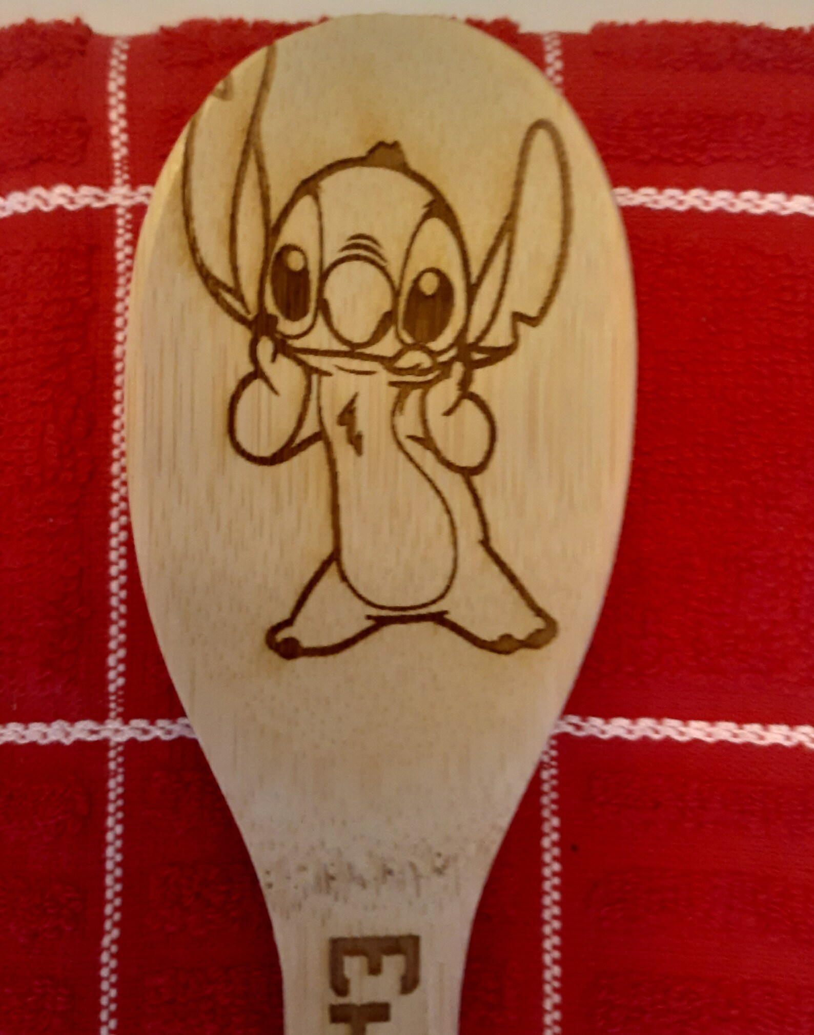 Lilo & Stitch Inspired Bamboo Spoon Laser-engraved Wood - Etsy Hong Kong
