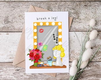 Break a Leg Card | Etsy