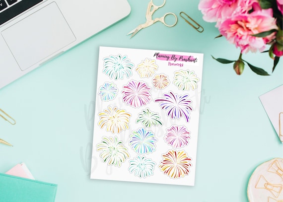 Fireworks Stickers Celebration New Years Fourth of July | Etsy
