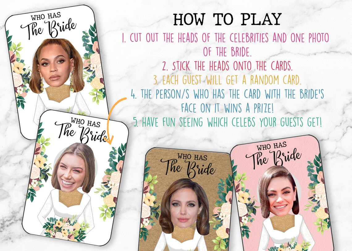 Who Has the Bride Bridal Shower Party Games Unique | Etsy