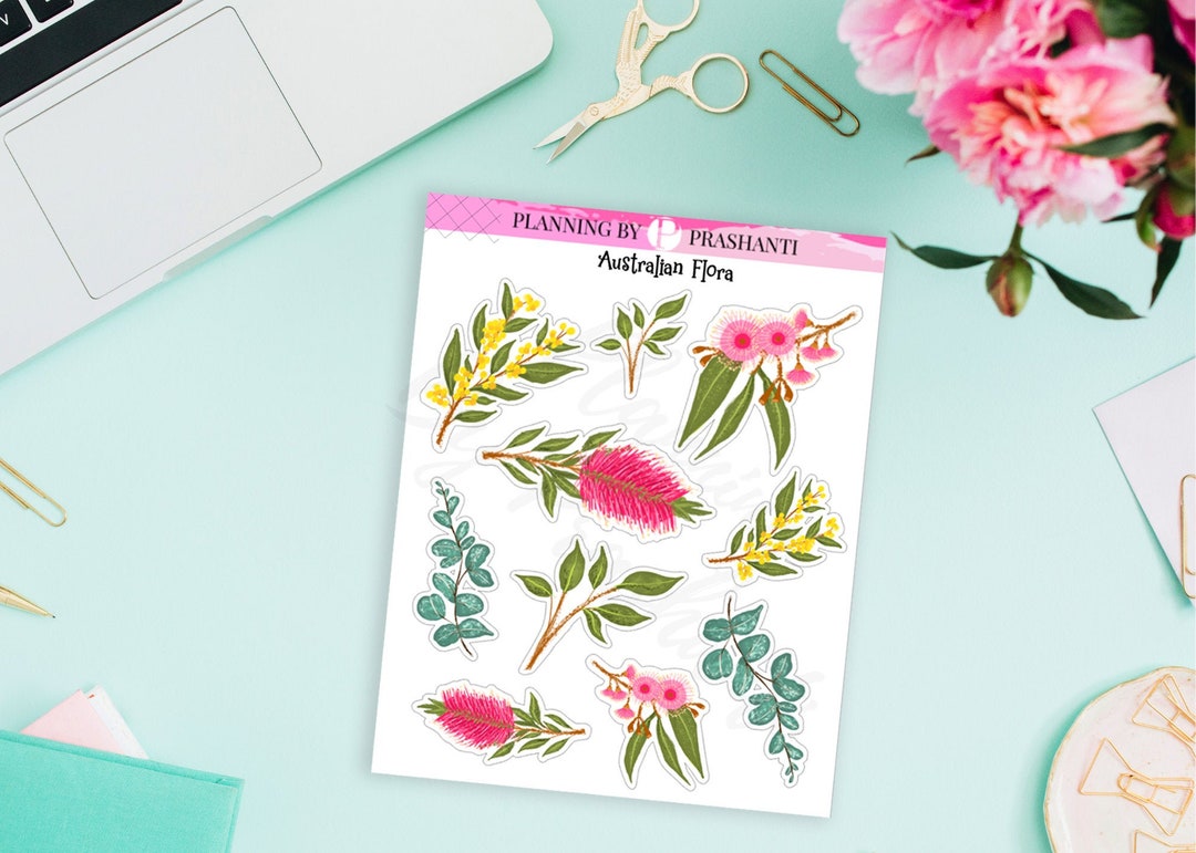 Australian Flora Native Aussie Botanical Plants Flowers Planner ...