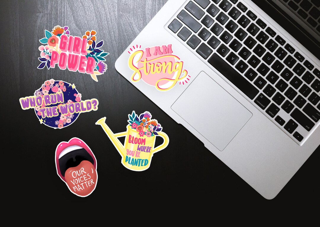 Girl Power Vinyl Die Cut Stickers - Quotes, Female Empowerment ...