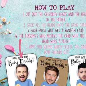 Who Has the Baby Daddy Baby Shower Games Printable Instant - Etsy