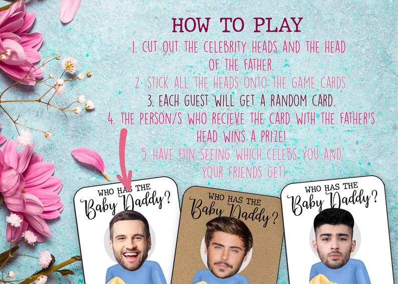 Who Has the Baby Daddy Baby Shower Games Printable Instant - Etsy