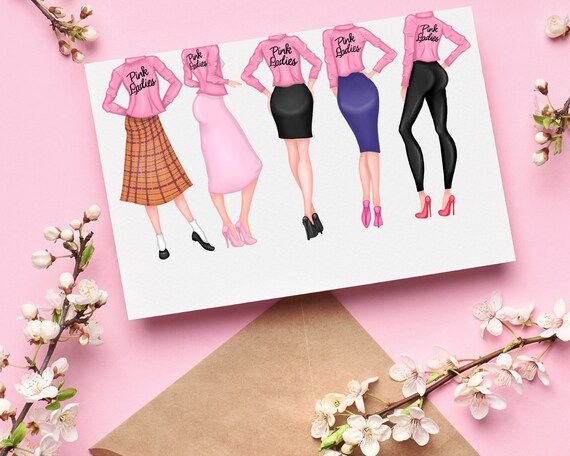 Pink Ladies Greeting Card Birthday Card Grease Musical - Etsy