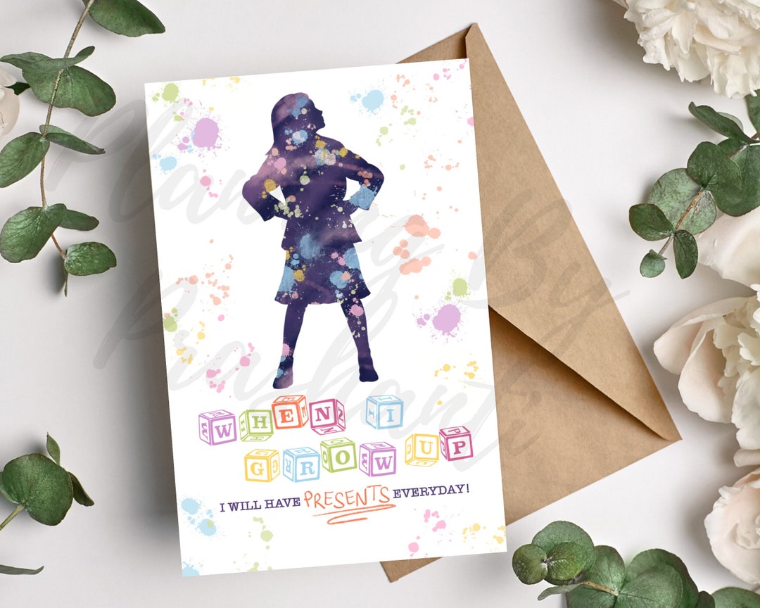 Matilda - Greeting Card - Birthday Card, Matilda Musical, West End ...