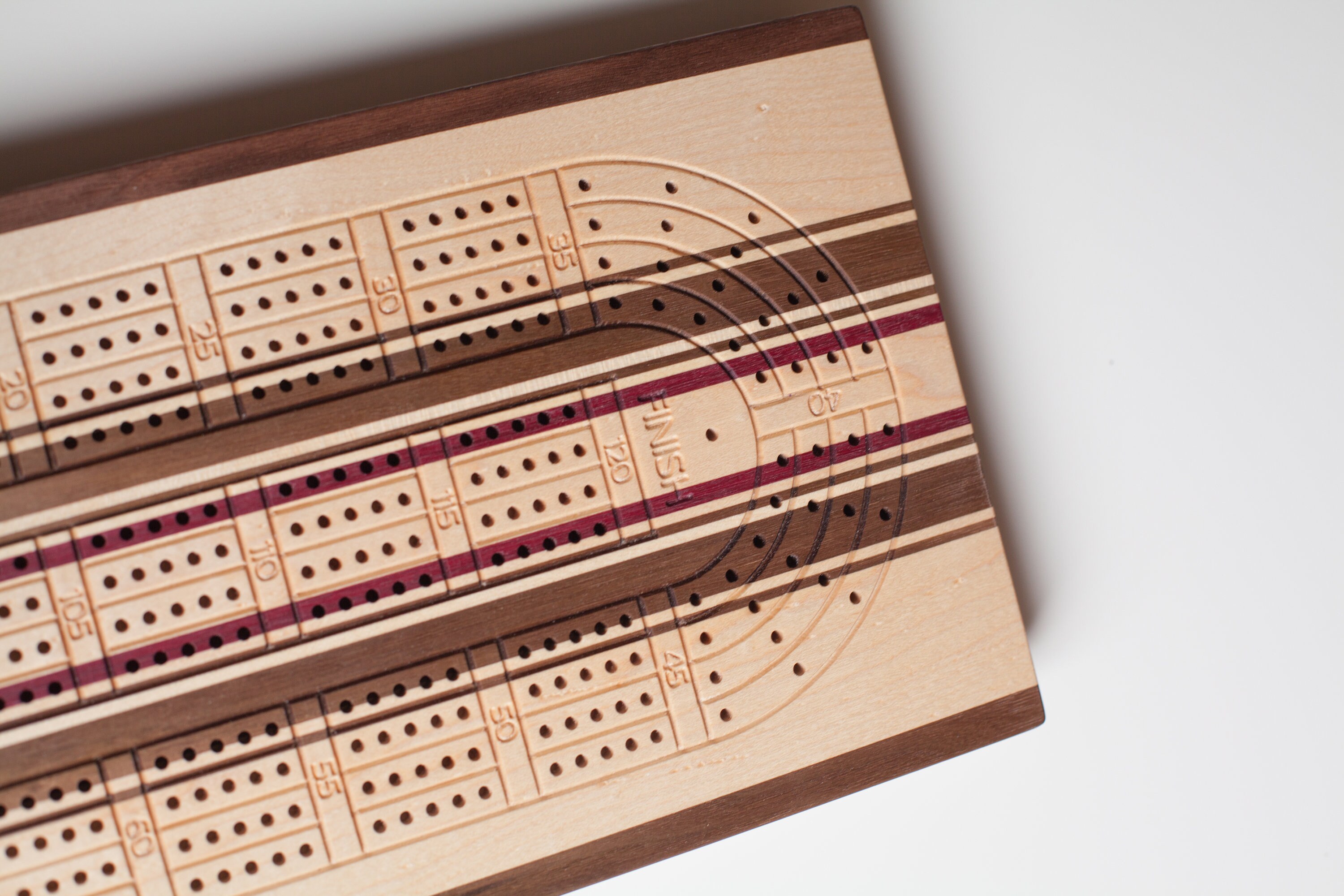 Cribbage Board Game Board Maple Walnut Purple Heart Birthday ...