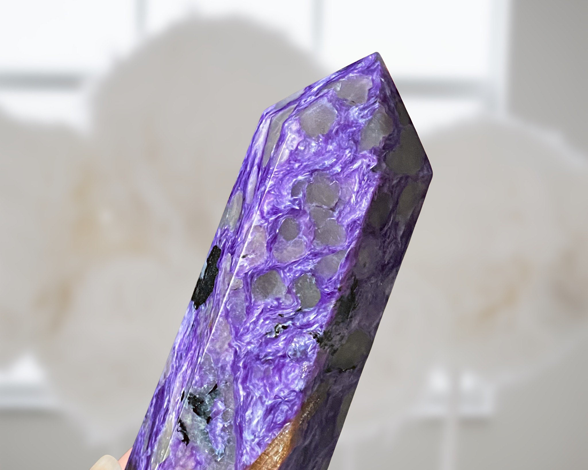 Large AA Grade Charoite Tower
