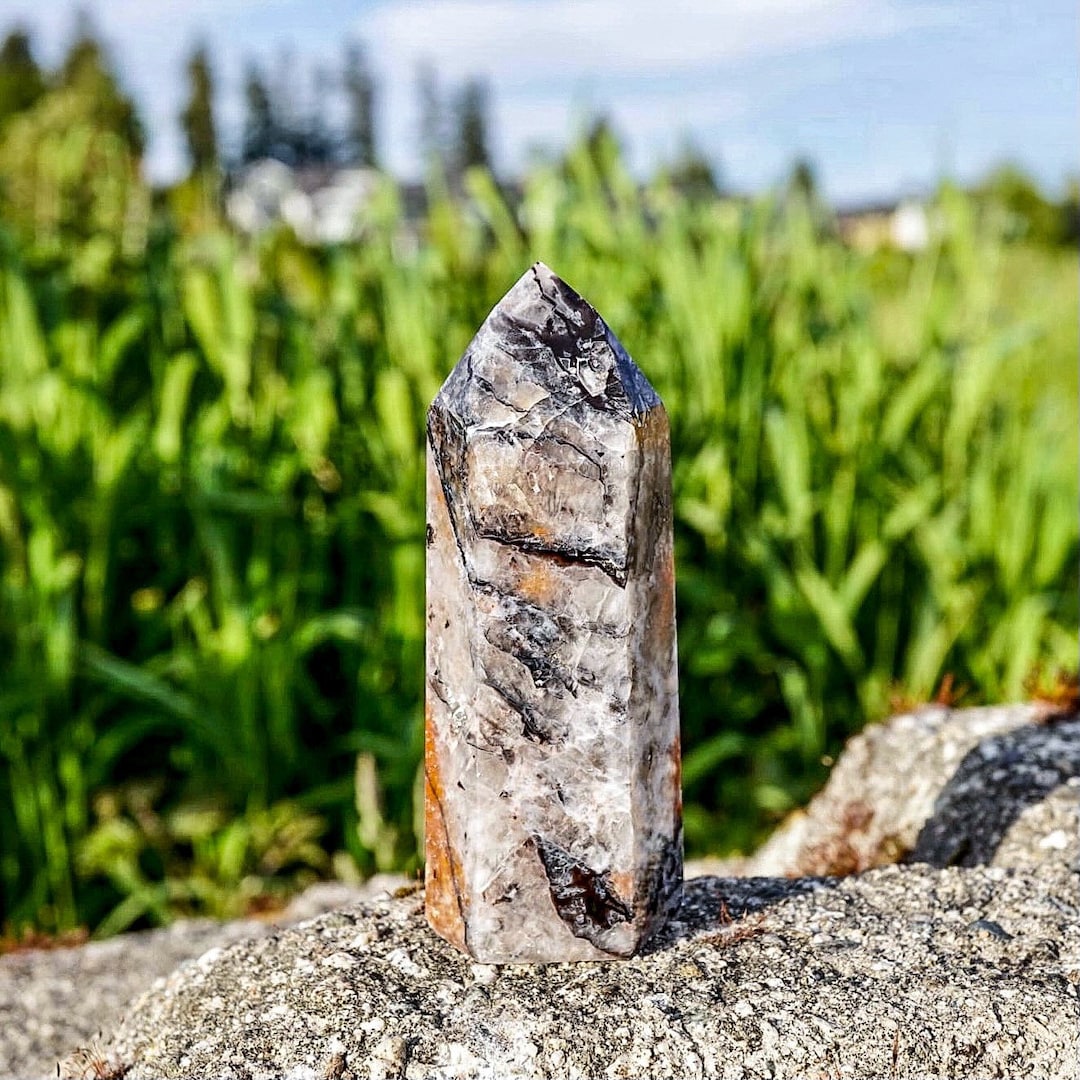 Natural Mosaic Quartz Tower, Mosaic Chalcedony Quartz Tower, Mosaic ...