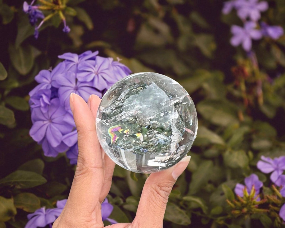 Clear Quartz Sphere (60 Mm), Quartz Stone Sphere, Clear Quartz Crystals ...