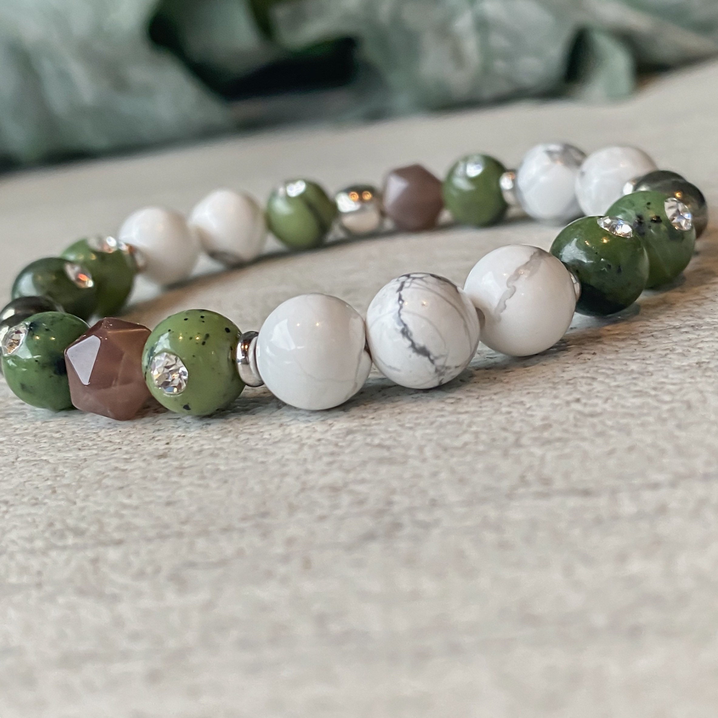 Jade Howlite Chocolate Moonstone Pyrite