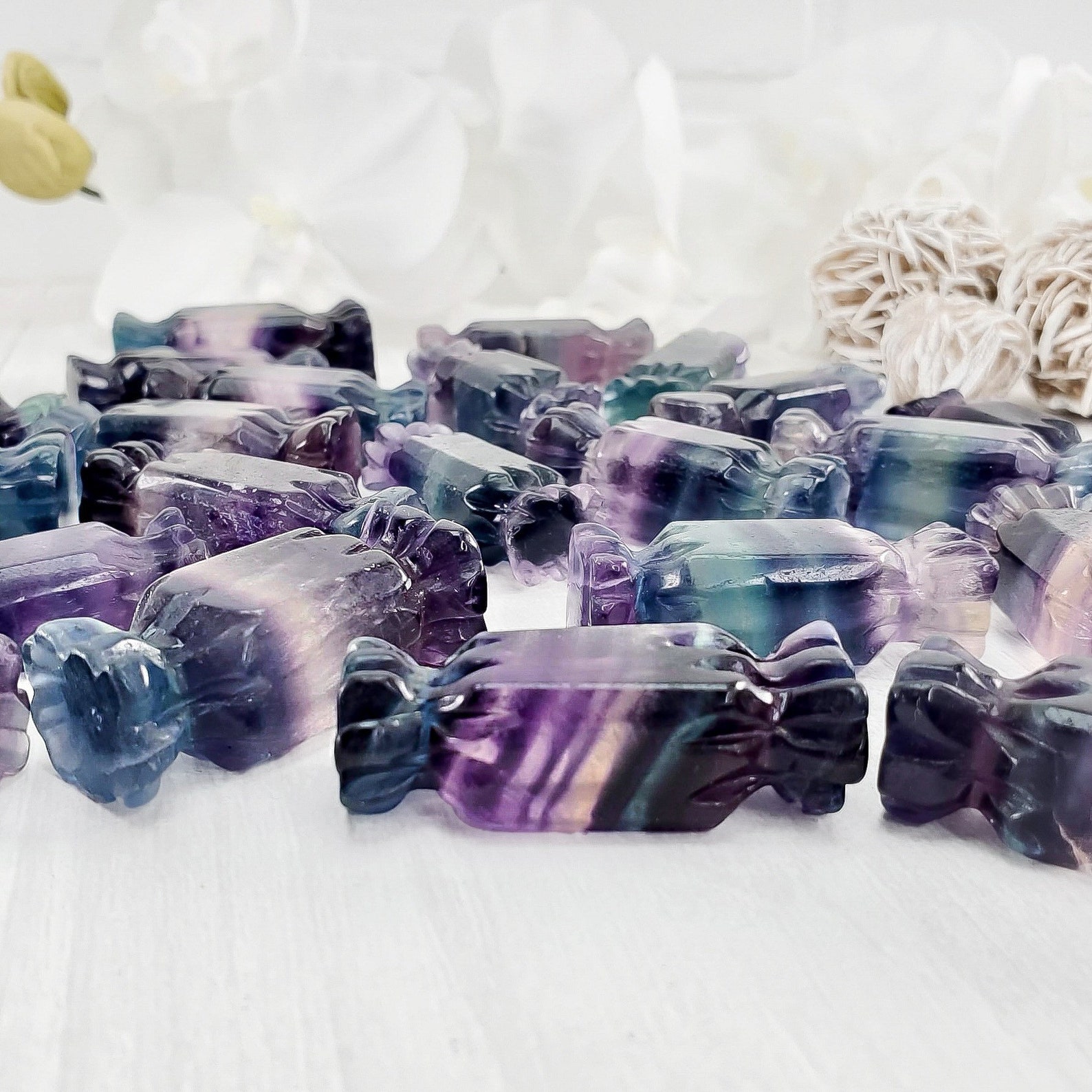 Rainbow Fluorite Crystal Candy, Fluorite Candy, Fluorite Sweets ...